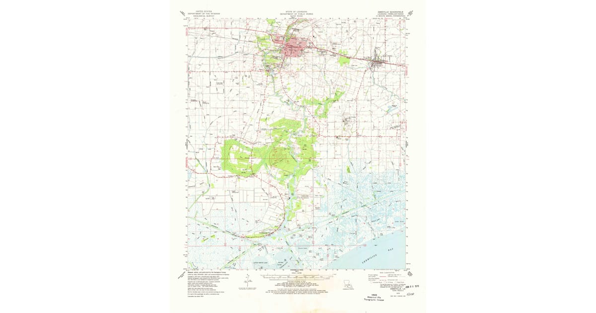 1975 Map of Abbeville, LA — High-Res | Pastmaps