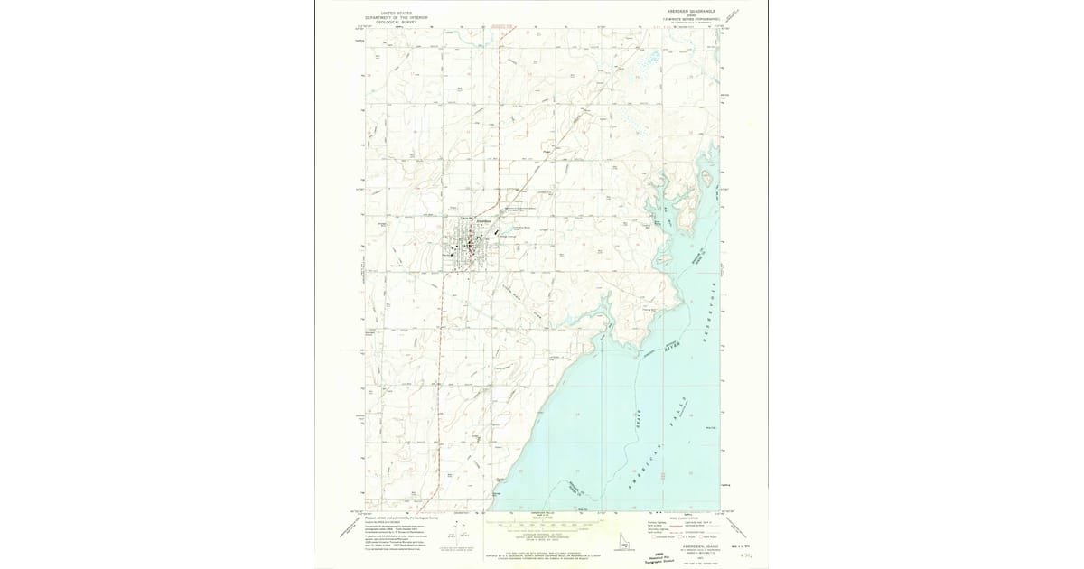 1971 Map of Aberdeen, ID — High-Res | Pastmaps