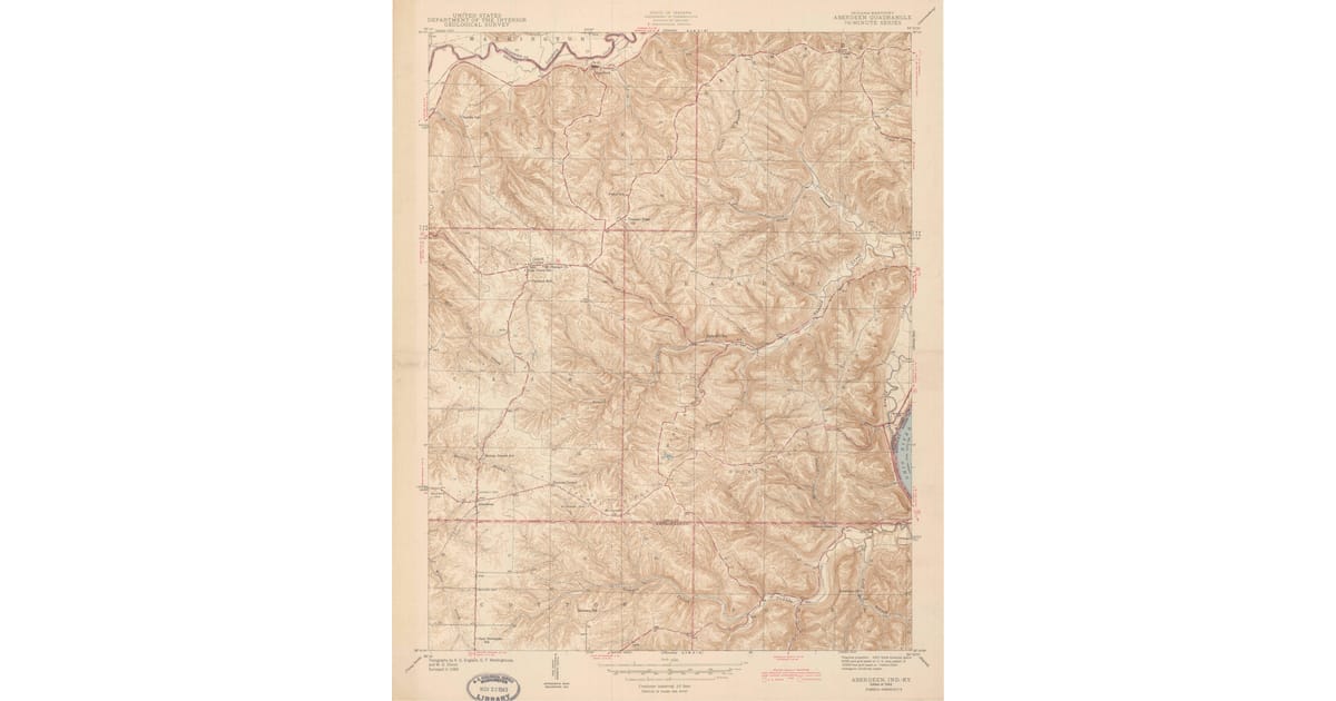 1943 Map of Aberdeen, Ohio County, IN — High-Res | Pastmaps