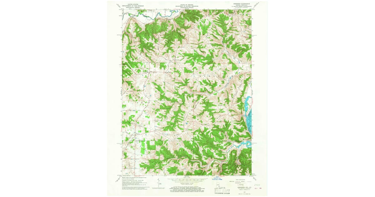 1965 Map of Aberdeen, Ohio County, IN — High-Res | Pastmaps