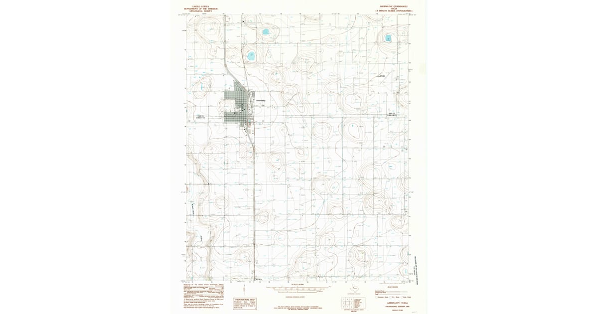 1985 Map of Abernathy, TX — High-Res | Pastmaps