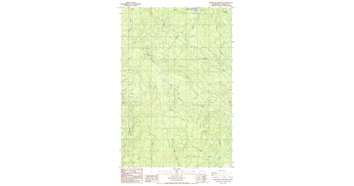 1986 Map of Abernathy Mountain, Cowlitz County, WA — High-Res | Pastmaps
