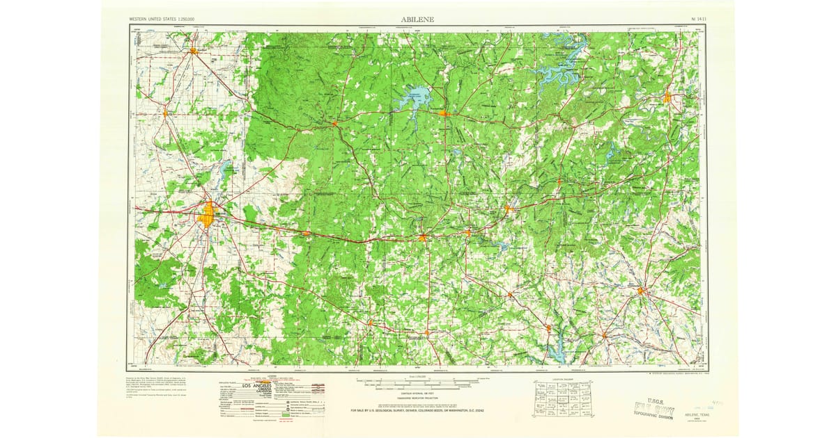 1950s Maps of Cross Plains, TX | Pastmaps