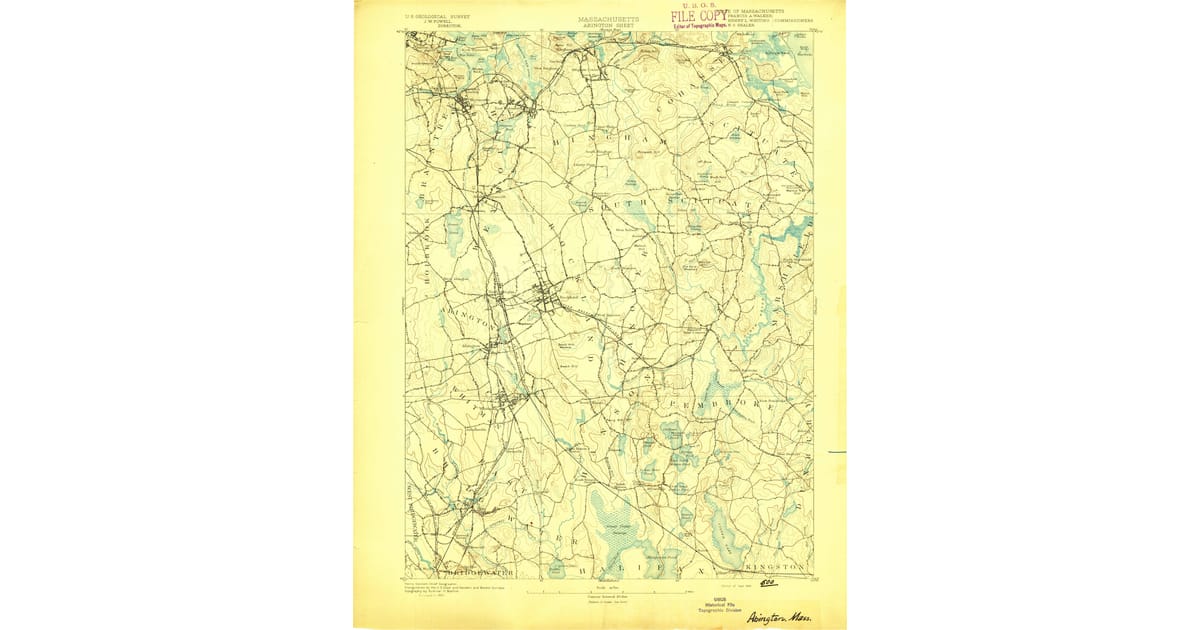 1893 Map of Abington, Plymouth County, MA — High-Res | Pastmaps