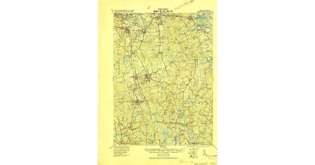 1920 Map of Abington, Plymouth County, MA — High-Res | Pastmaps