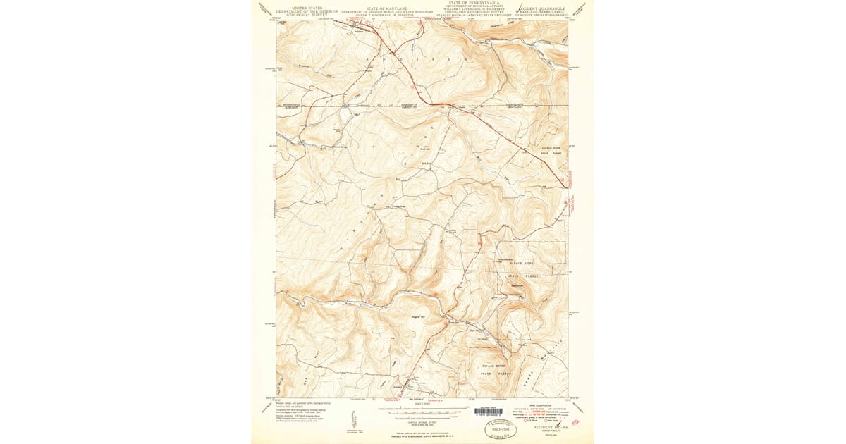 1949 Map of Accident, MD — High-Res | Pastmaps