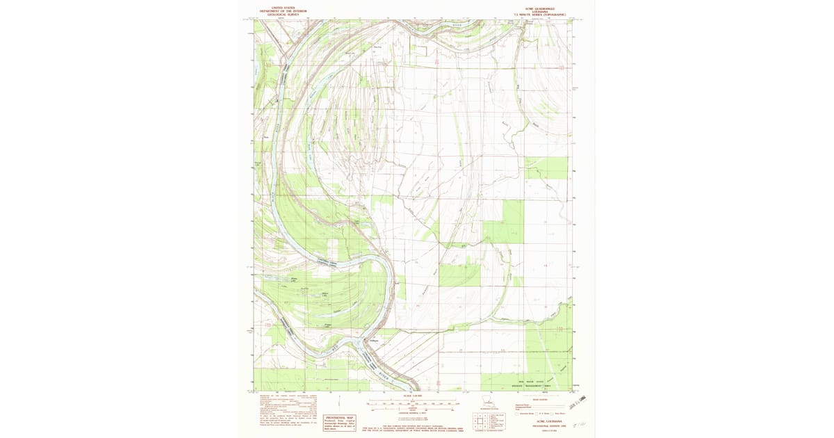 1980s Maps of Delhoste, LA | Pastmaps