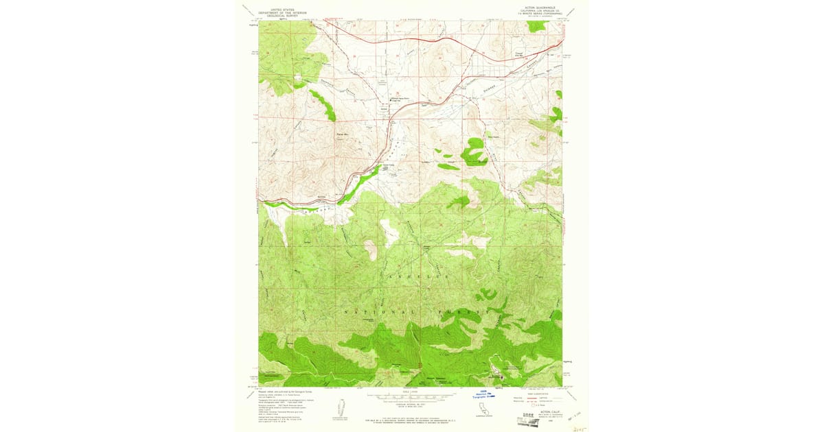 1959 Map of Acton, CA — High-Res | Pastmaps