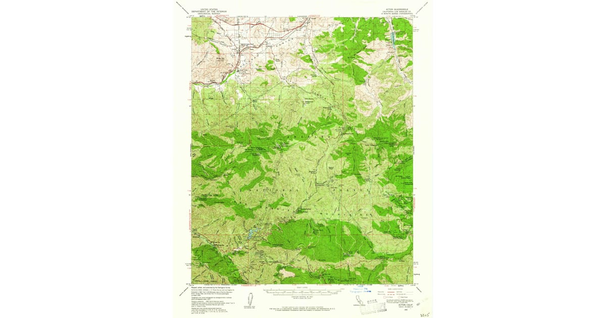 1959 Map of Acton, CA — High-Res | Pastmaps