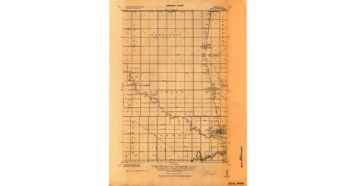 1924 Map of Ada, MN — High-Res | Pastmaps