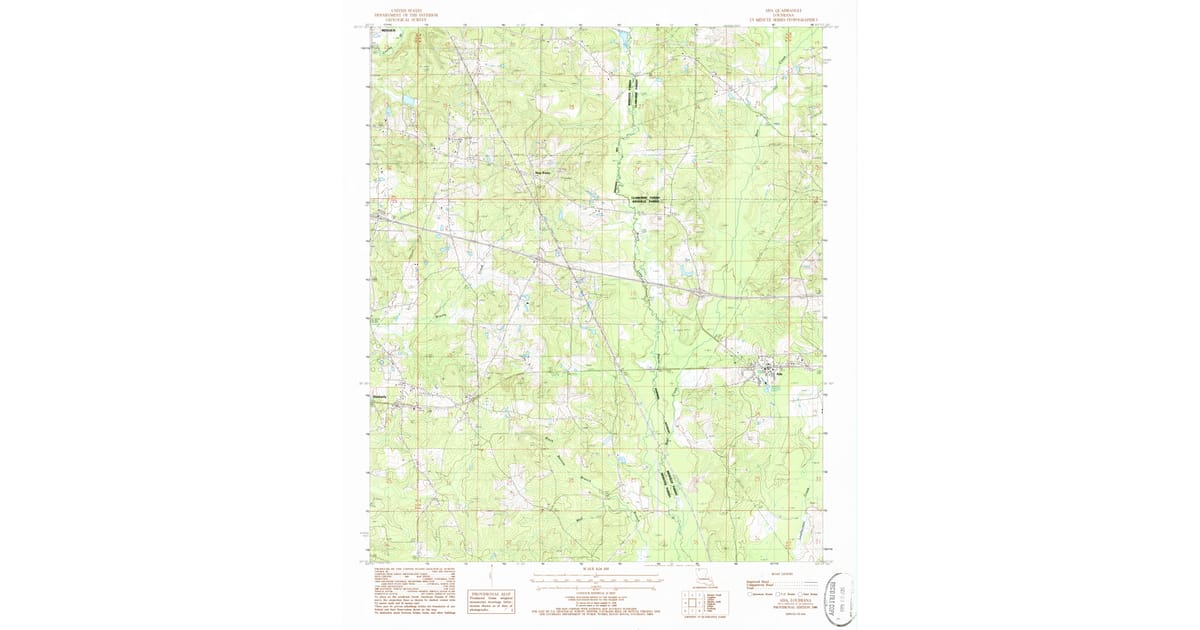 1986 Map of Ada, Webster Parish, LA — High-Res | Pastmaps