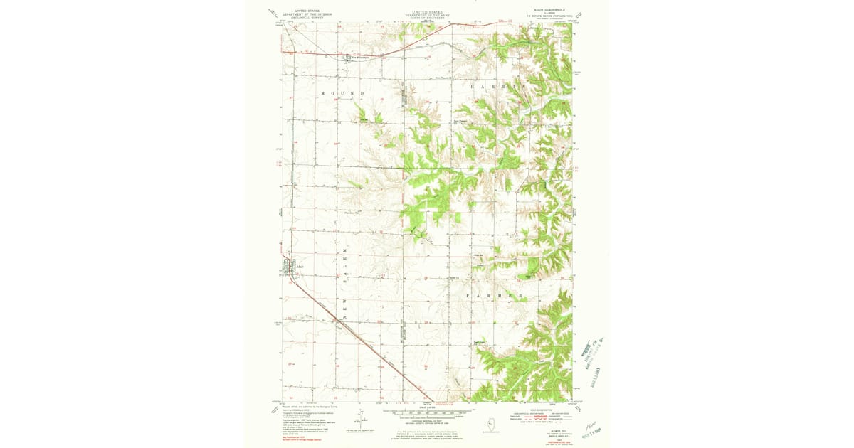1947 Map of Adair, IL — High-Res | Pastmaps