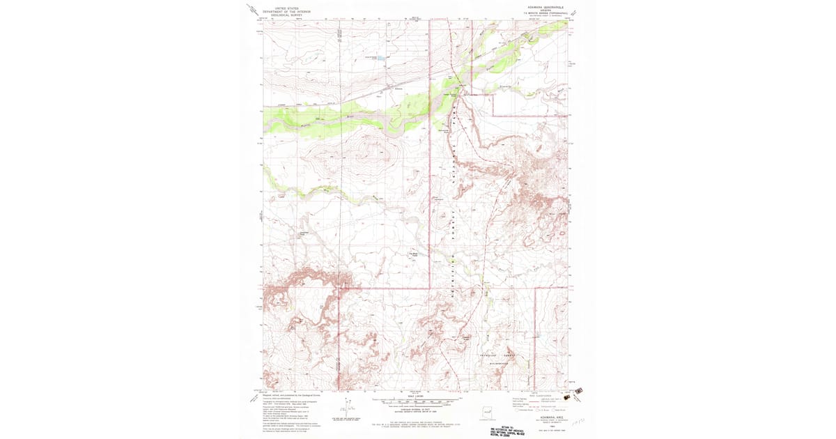 1982 Map of Adamana, Apache County, AZ — High-Res | Pastmaps