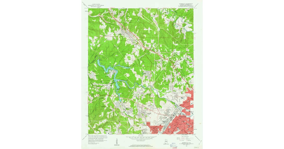 1959 Map of Adamsville, AL — High-Res | Pastmaps