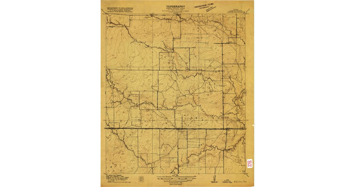 Old Maps of Castle Rock, Harris County | Pastmaps