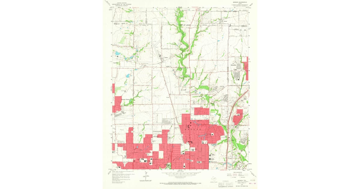 1959 Map of Addison, TX — High-Res | Pastmaps