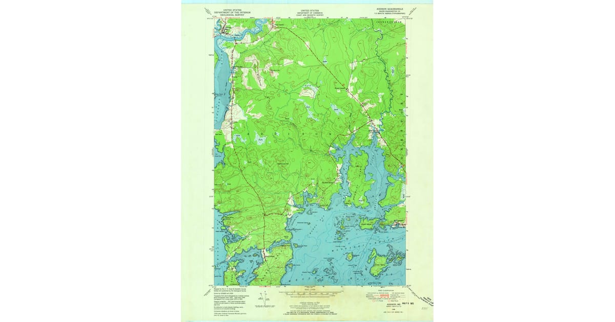 1948 Map of Addison, Washington County, ME — High-Res | Pastmaps