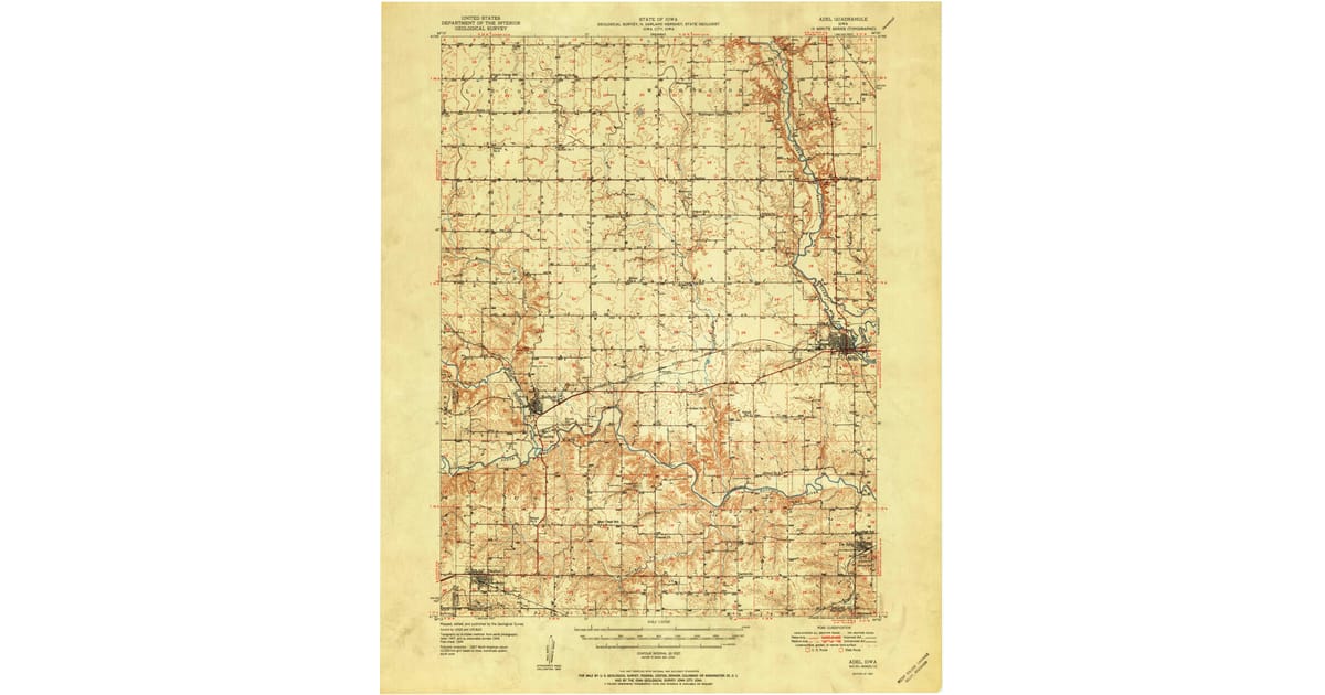 1951 Map of Adel, IA — High-Res, 1951 Print #2 | Pastmaps