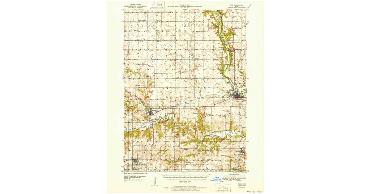 1951 Map of Adel, IA — High-Res | Pastmaps