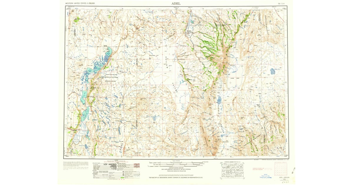1962 Map of Adel, Lake County, OR — High-Res | Pastmaps