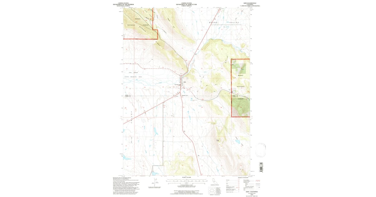 1993 Map of Adin, CA — High-Res | Pastmaps