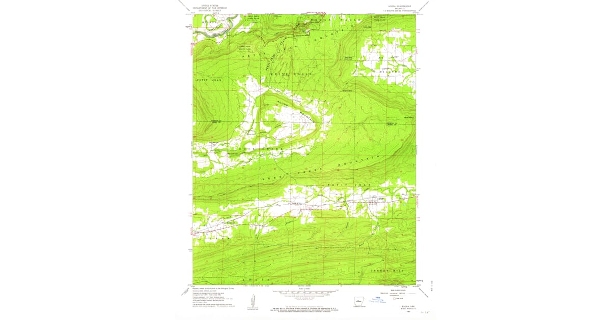 1961 Map of Adona, AR — High-Res | Pastmaps