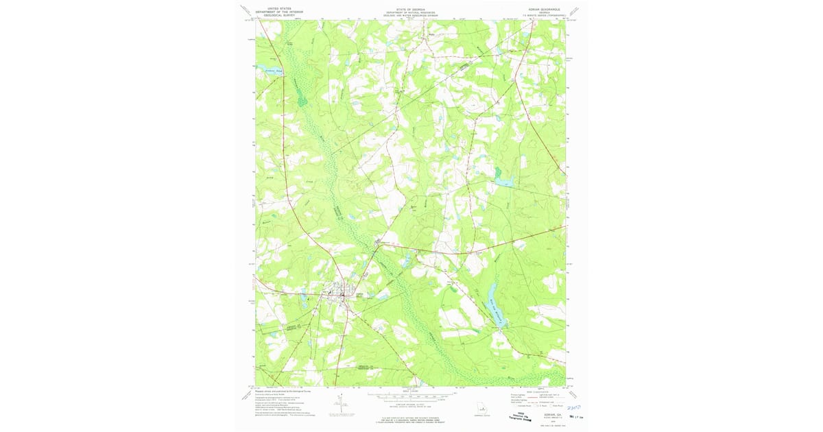 1970s Maps of Adrian, GA | Pastmaps
