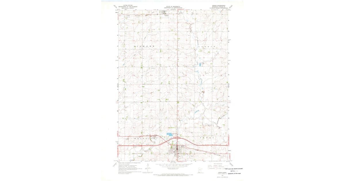 1967 Map of Adrian, MN — High-Res | Pastmaps