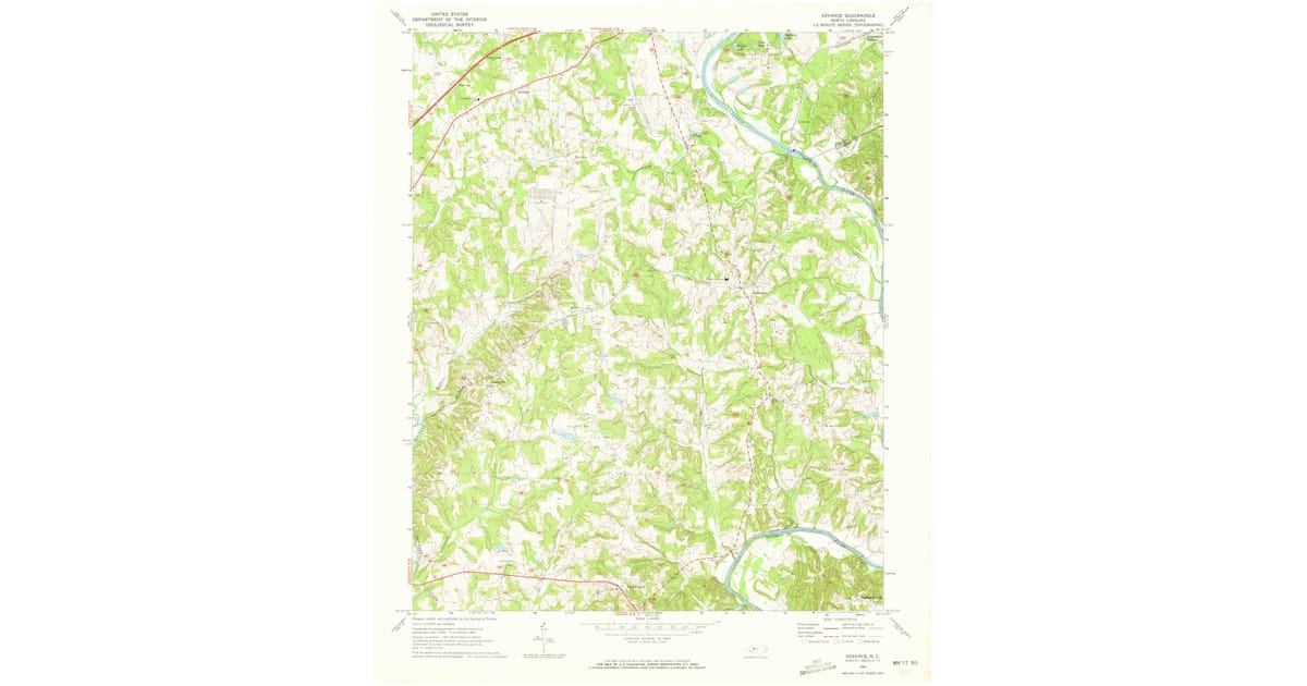 1969 Map of Advance, NC — High-Res | Pastmaps