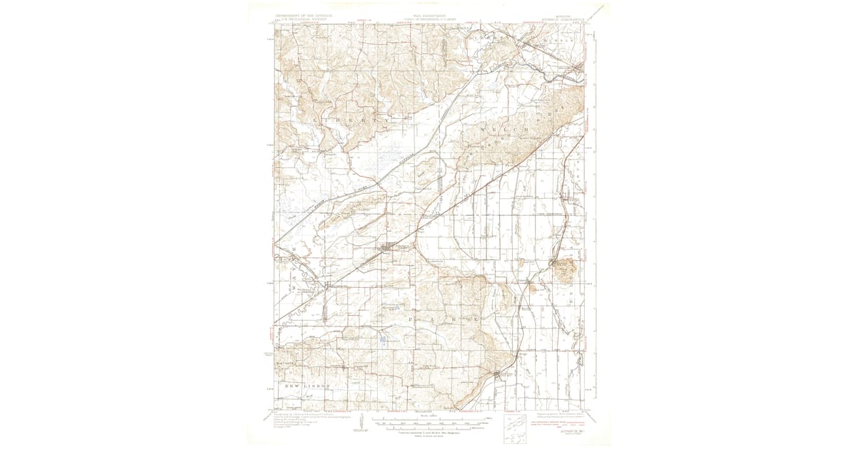 Old Maps of Randles, MO for Hiking & Exploration | Pastmaps