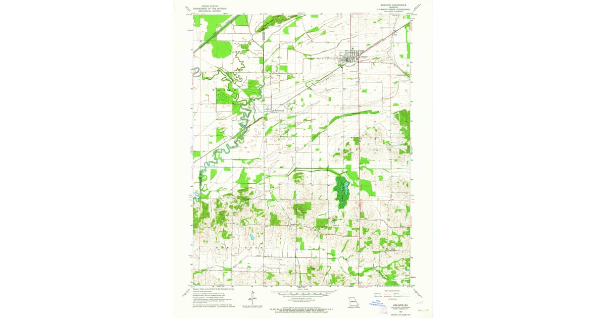 1963 Map of Advance, MO — High-Res | Pastmaps