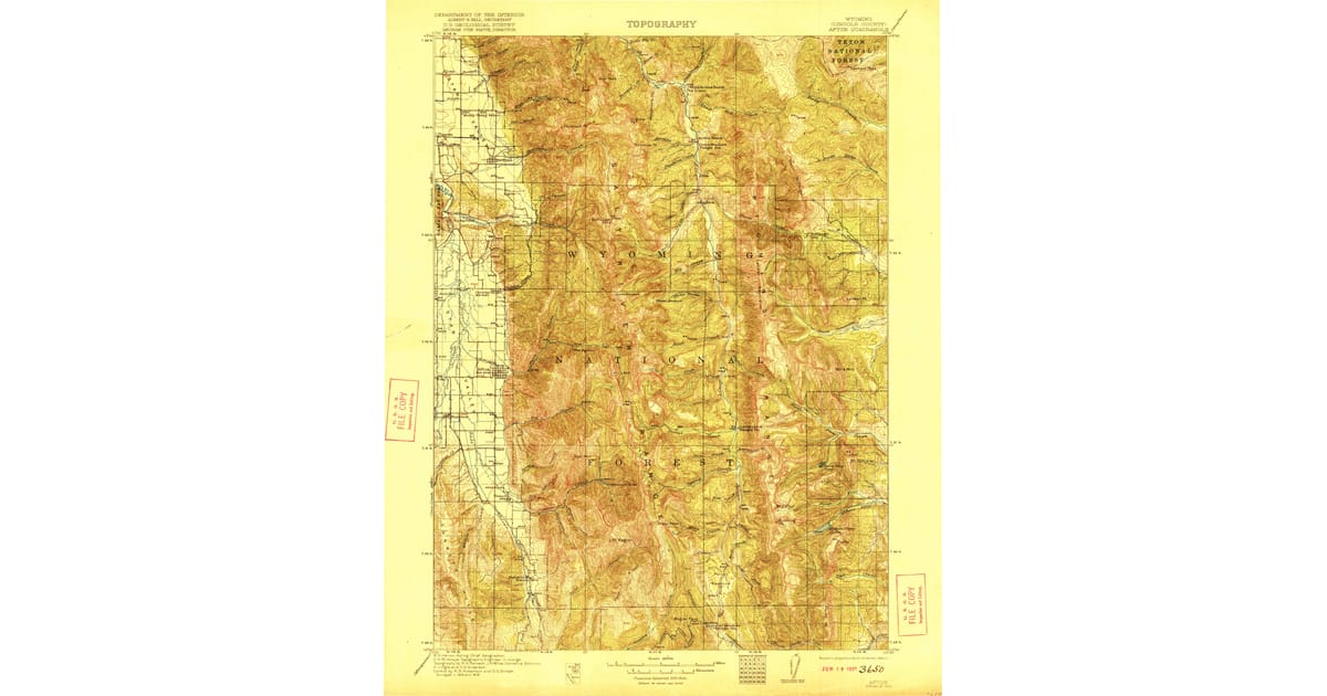 Old Historical Maps of Afton, WY | Pastmaps