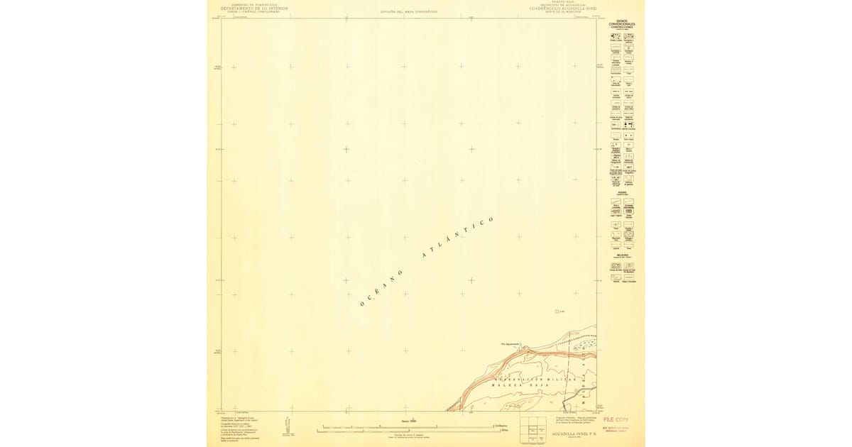 1950 Map of Aguadilla NNE, Aguadilla Municipio, PR — High-Res | Pastmaps