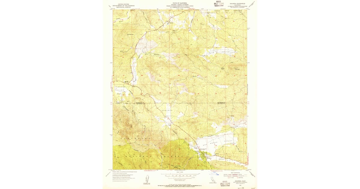 1954 Map of Aguanga, CA — High-Res | Pastmaps