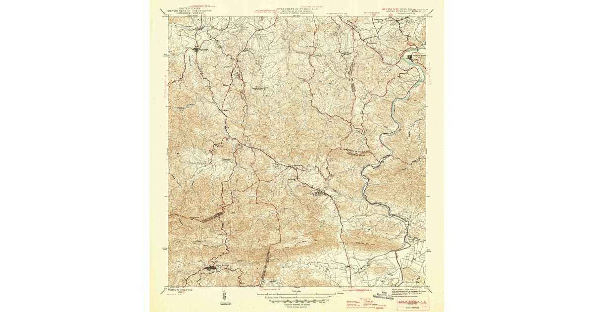 Old Maps of Antigua Vía, San Juan for Genealogy | Pastmaps