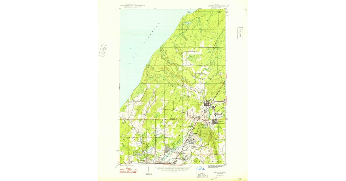 1947 Map of Ahmeek, MI — High-Res | Pastmaps