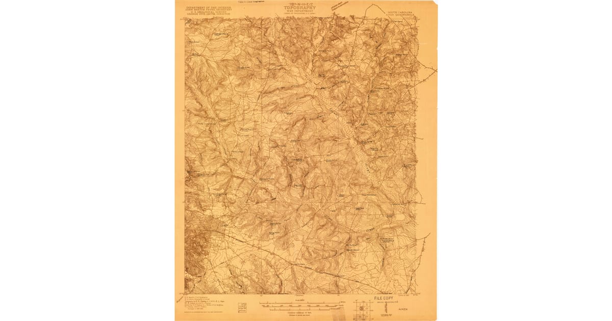 Old Maps of Aiken, SC for Genealogy | Pastmaps