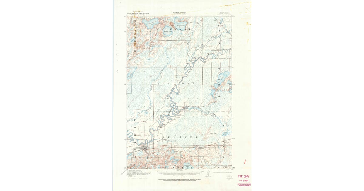 1914 Map of Aitkin, MN — High-Res | Pastmaps