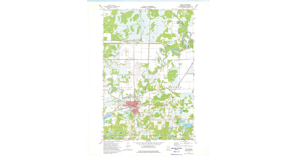 1973 Map of Aitkin, MN — High-Res | Pastmaps
