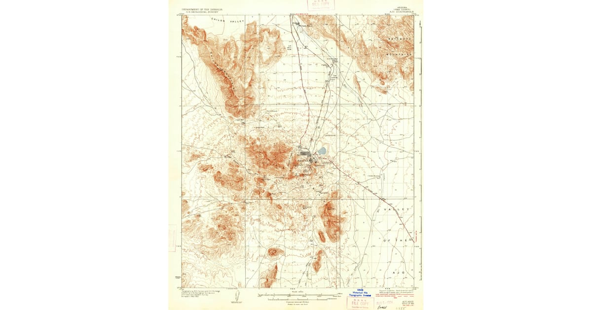 1934 Map of Ajo, AZ — High-Res | Pastmaps