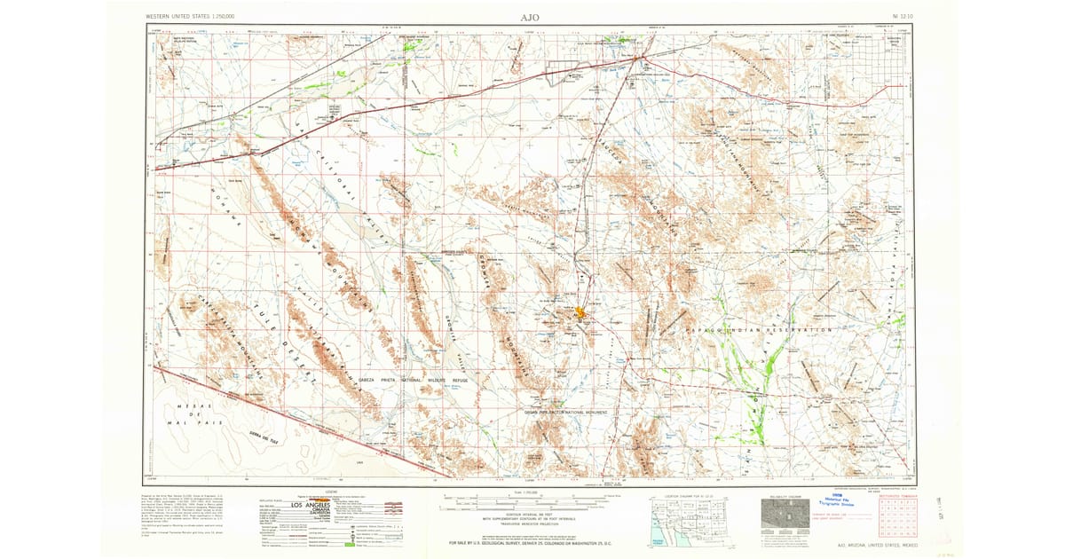 1960s Maps of Ajo, AZ | Pastmaps