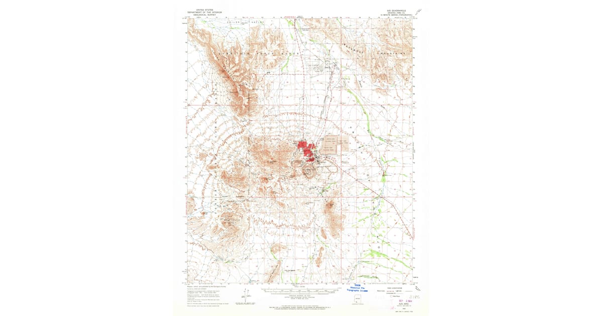 1963 Map of Ajo, AZ — High-Res | Pastmaps