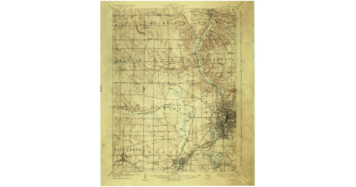 1905 Map of Akron, OH — High-Res | Pastmaps