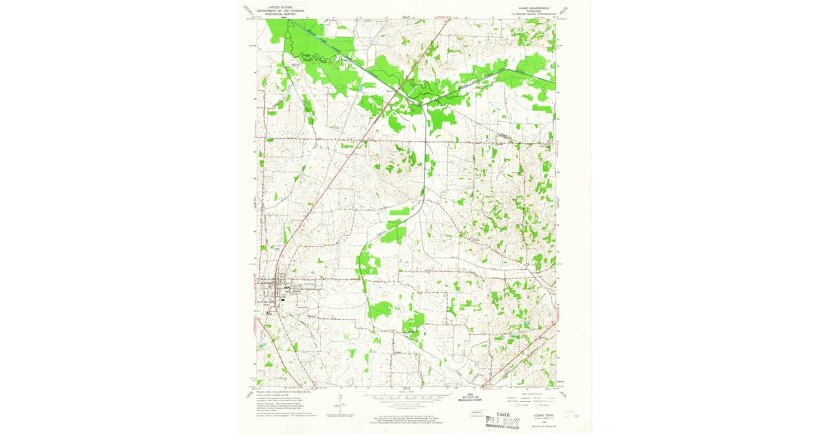 1964 Map of Alamo, TN — High-Res | Pastmaps
