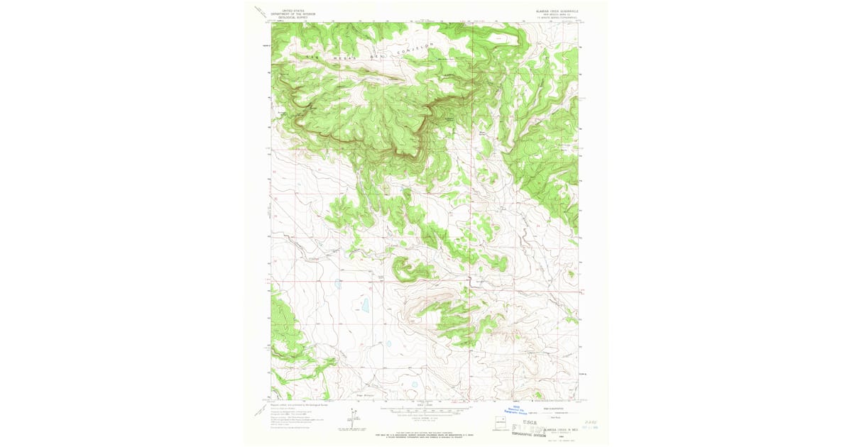 1964 Map of Alamosa Creek, Mora County, NM — High-Res | Pastmaps