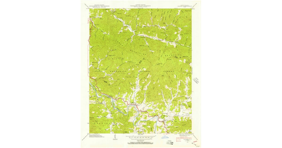 1940 Map of Alarka, Swain County, NC — High-Res | Pastmaps