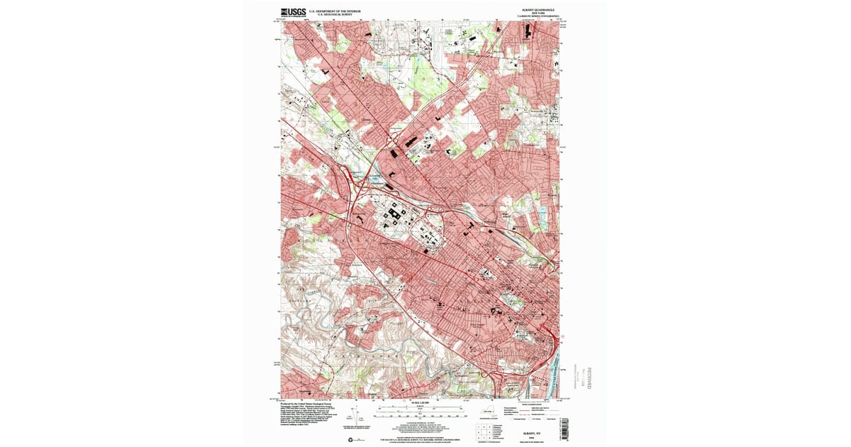 1990s Maps of Capitol Hill, Albany | Pastmaps