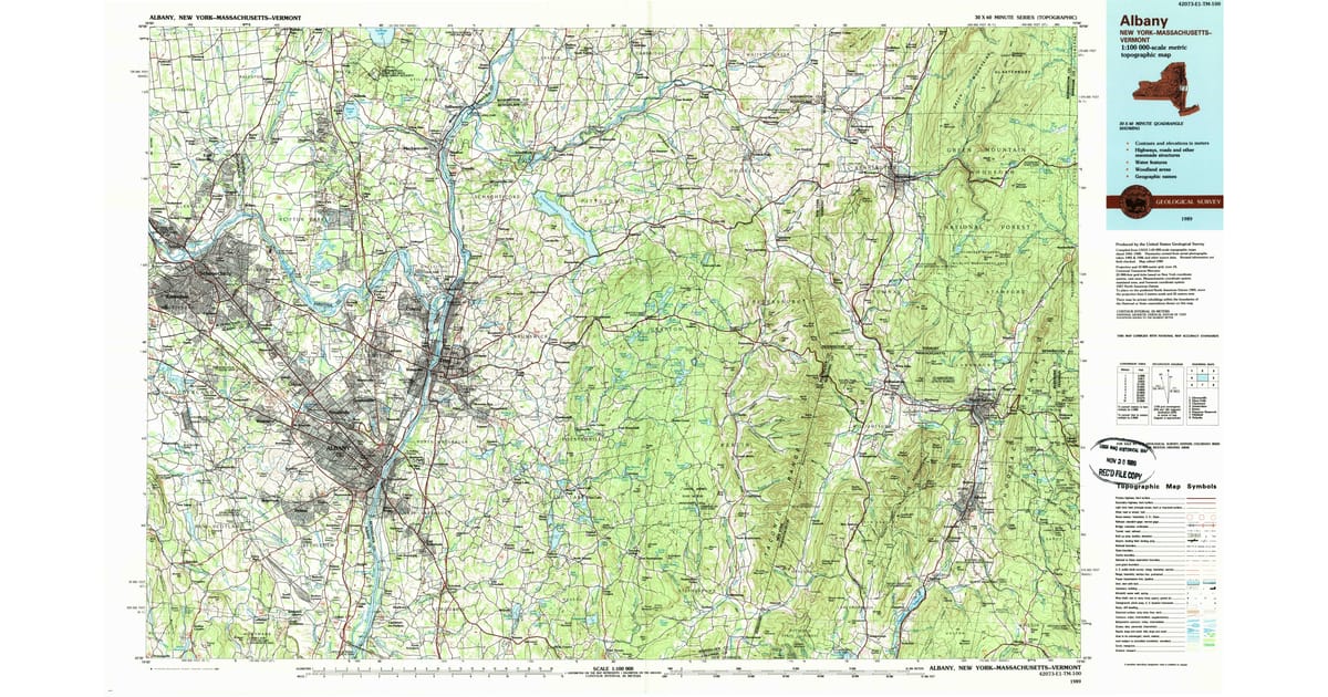 1989 Map of Albany, NY — High-Res | Pastmaps
