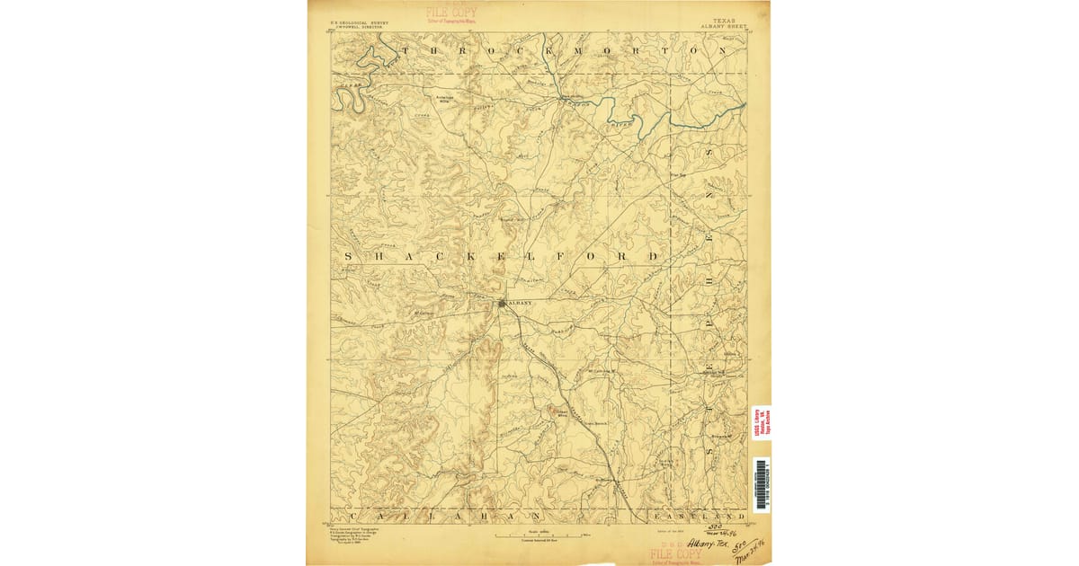 1893 Map of Albany, TX — High-Res | Pastmaps
