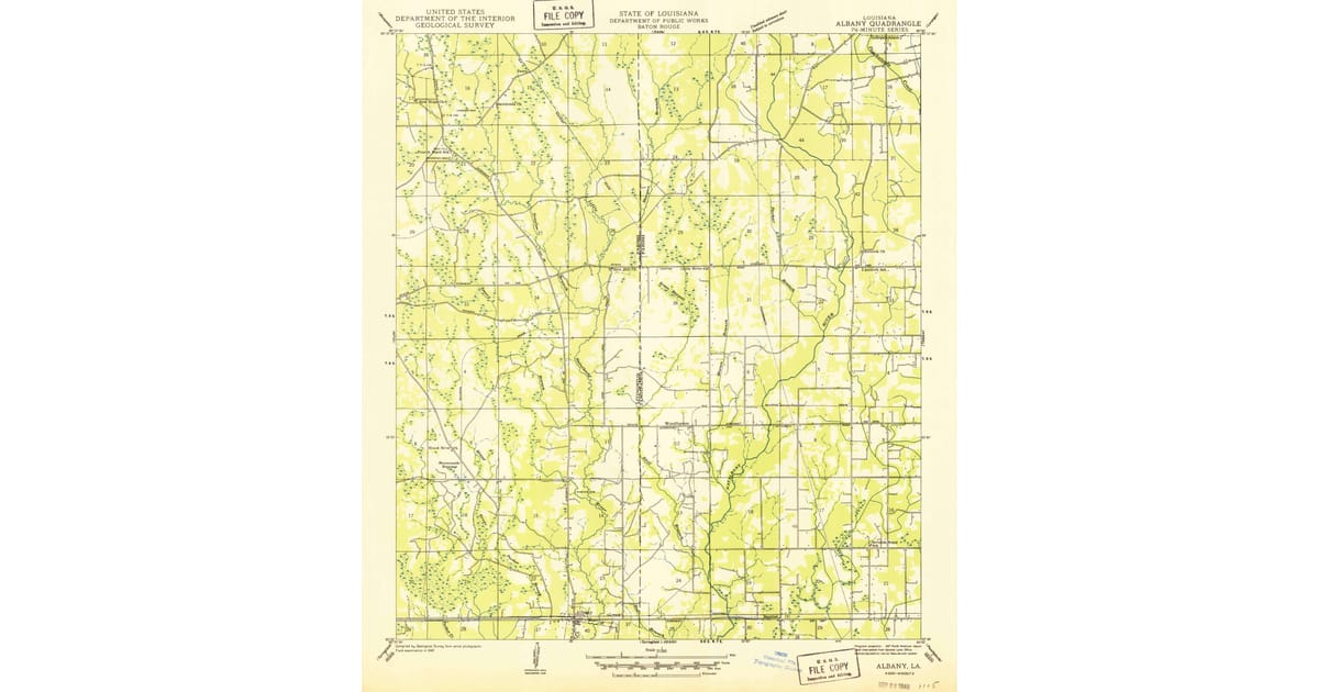 1949 Map of Albany, LA — High-Res | Pastmaps